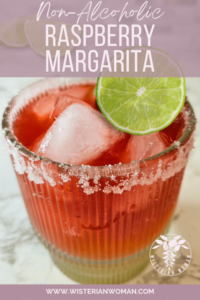 Non-Alcoholic Raspberry Margarita Mocktail - Wisterian Woman